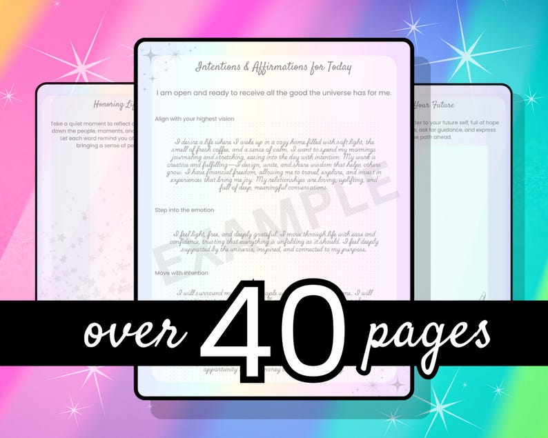 Printable Manifestation Journal - 30 Day Guided Workbook - Law of ...