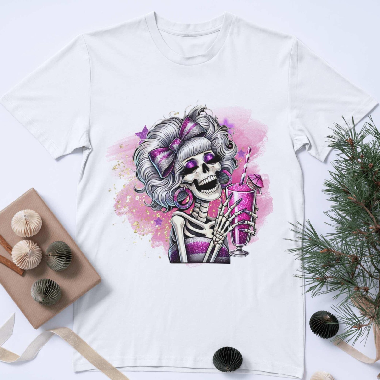 Sassy Skeleton Girl PNG Bundle | Digitally-design 4 Pack | Sublim ...