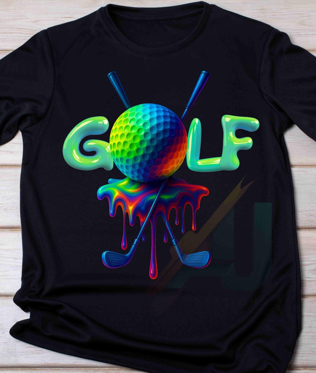 Golf Png, Golf Sublimation Png, Neon Golf Art Print, Golf Shirt Design ...
