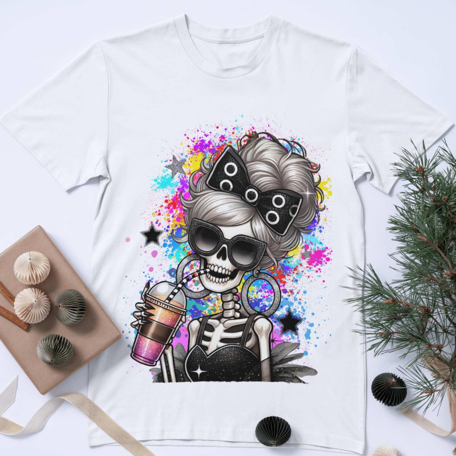 Sassy Skeleton Girl PNG Bundle | Digitally-design 4 Pack | Sublim ...