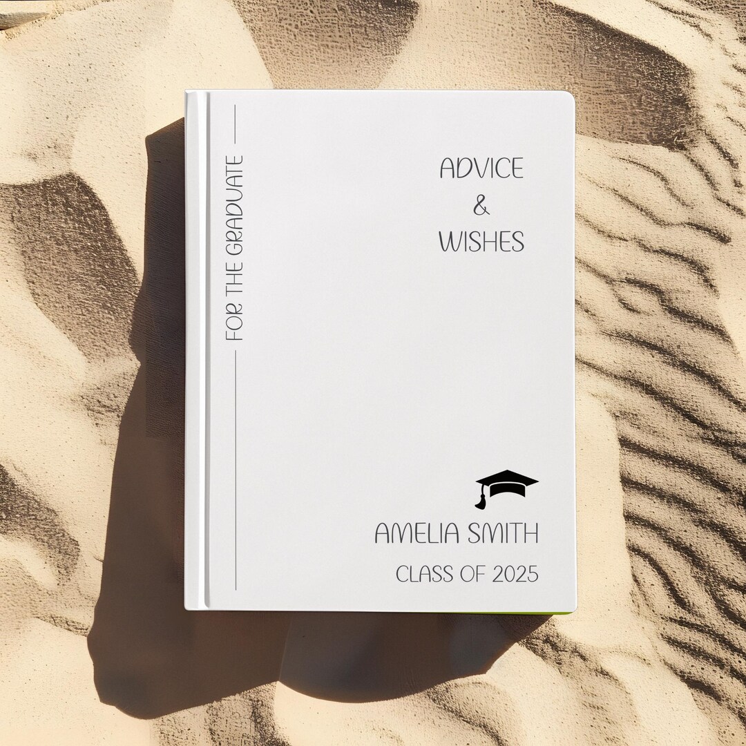 Personalized Graduation Journal, Advice & Wishes Book, Matte Hardcover ...