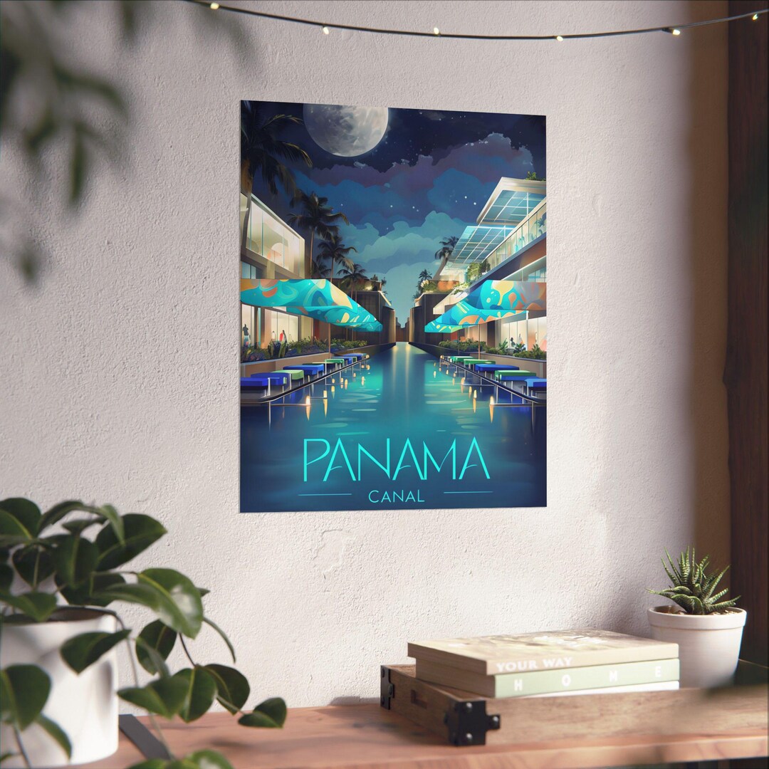 Panama Canal Art Print, Tropical Home Decor, Travel Gift, Wall Art ...