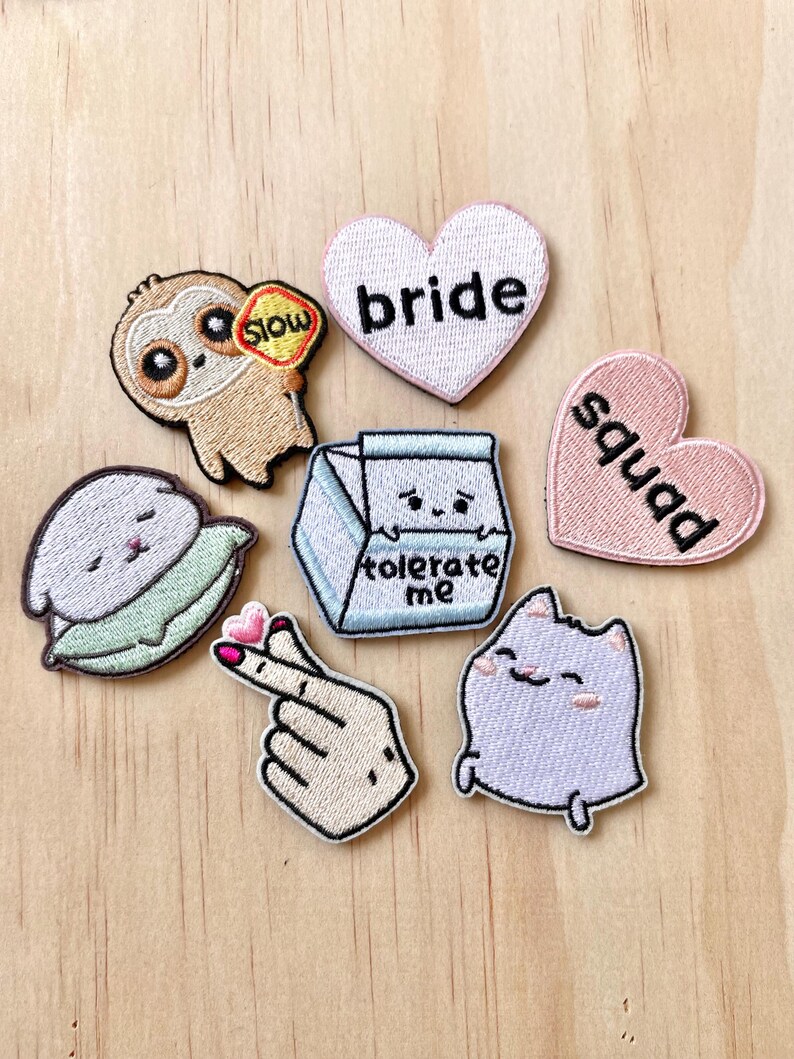 Embroidered White Cat Velcro Patch: Smiling Kitten Tactical Applique - Etsy