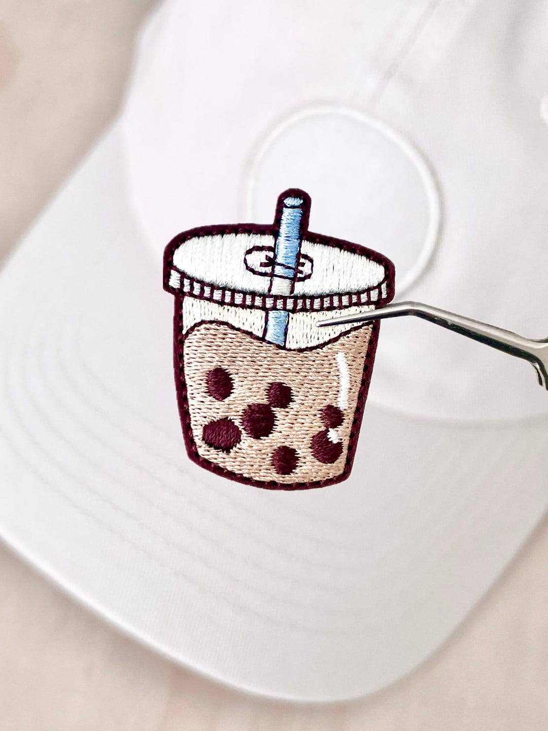 Swappable Boba Milk Tea Bubble Tea Embroidered Velcro Patch Tactical Patch - Etsy