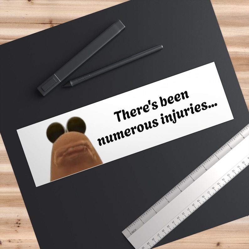 Marcus the Worm Bumper Sticker | Theres Been Numerous Injuries - Etsy