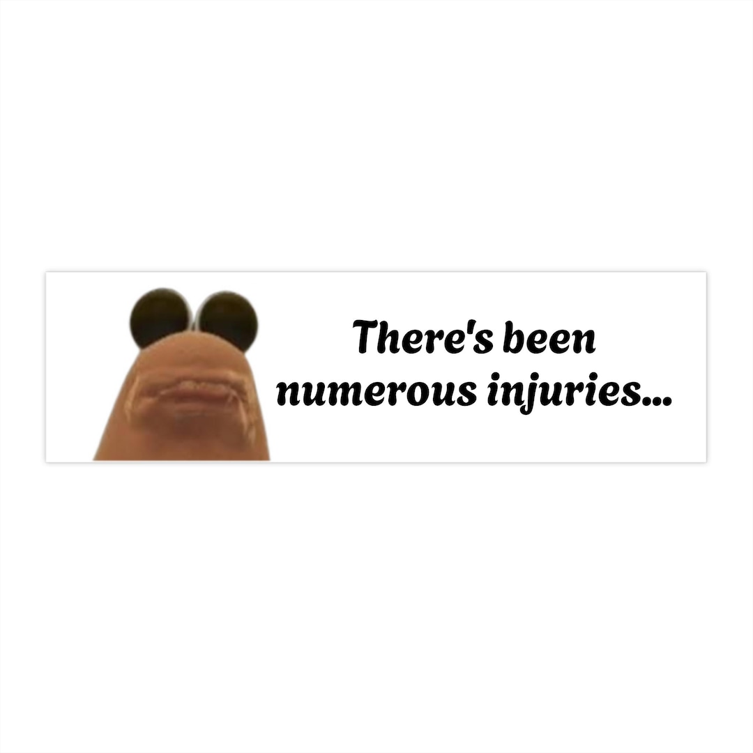 Marcus the Worm Bumper Sticker | Theres Been Numerous Injuries - Etsy