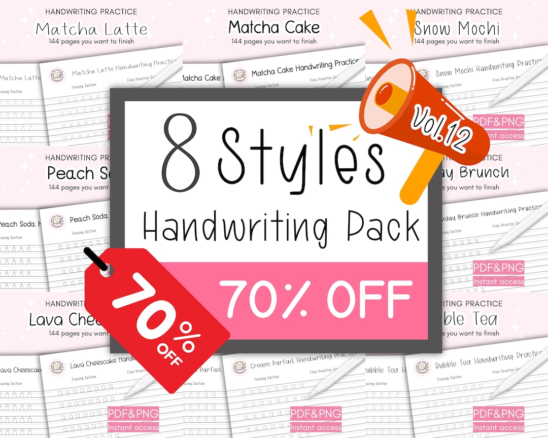 Handwriting Practice Bundle PDF | Letter Tracing Worksheets & Writing ...