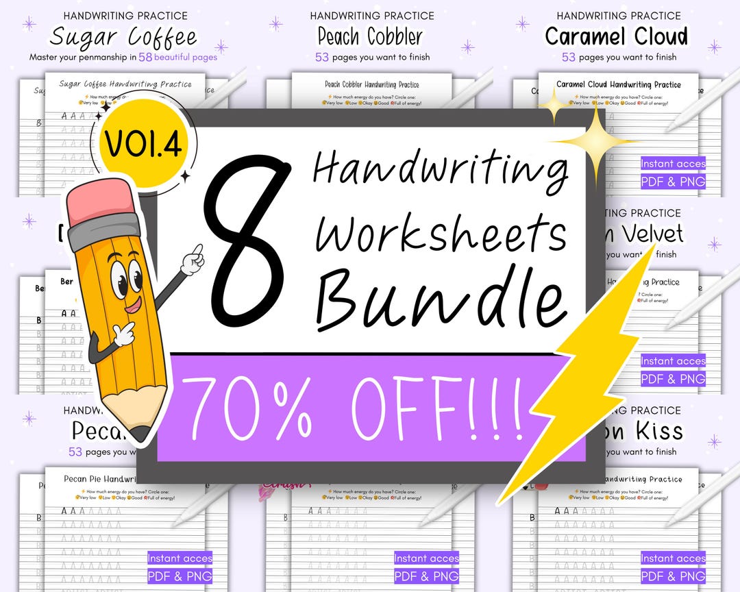 Ultimate Handwriting Bundle: Letters, Words, Sentences, Numbers ...