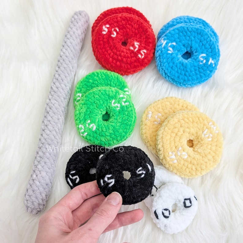 Barbell & Weights Crochet Amigurumi Pattern Set Weightlifting Low Sew ...