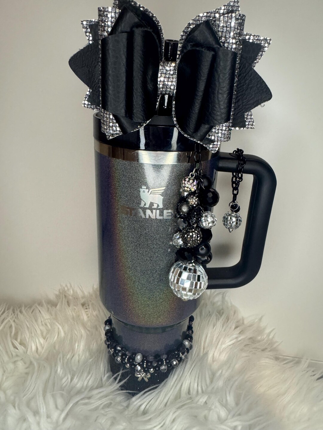 Midnight Glitz Stanley Glitzy Straw Bauble - Etsy