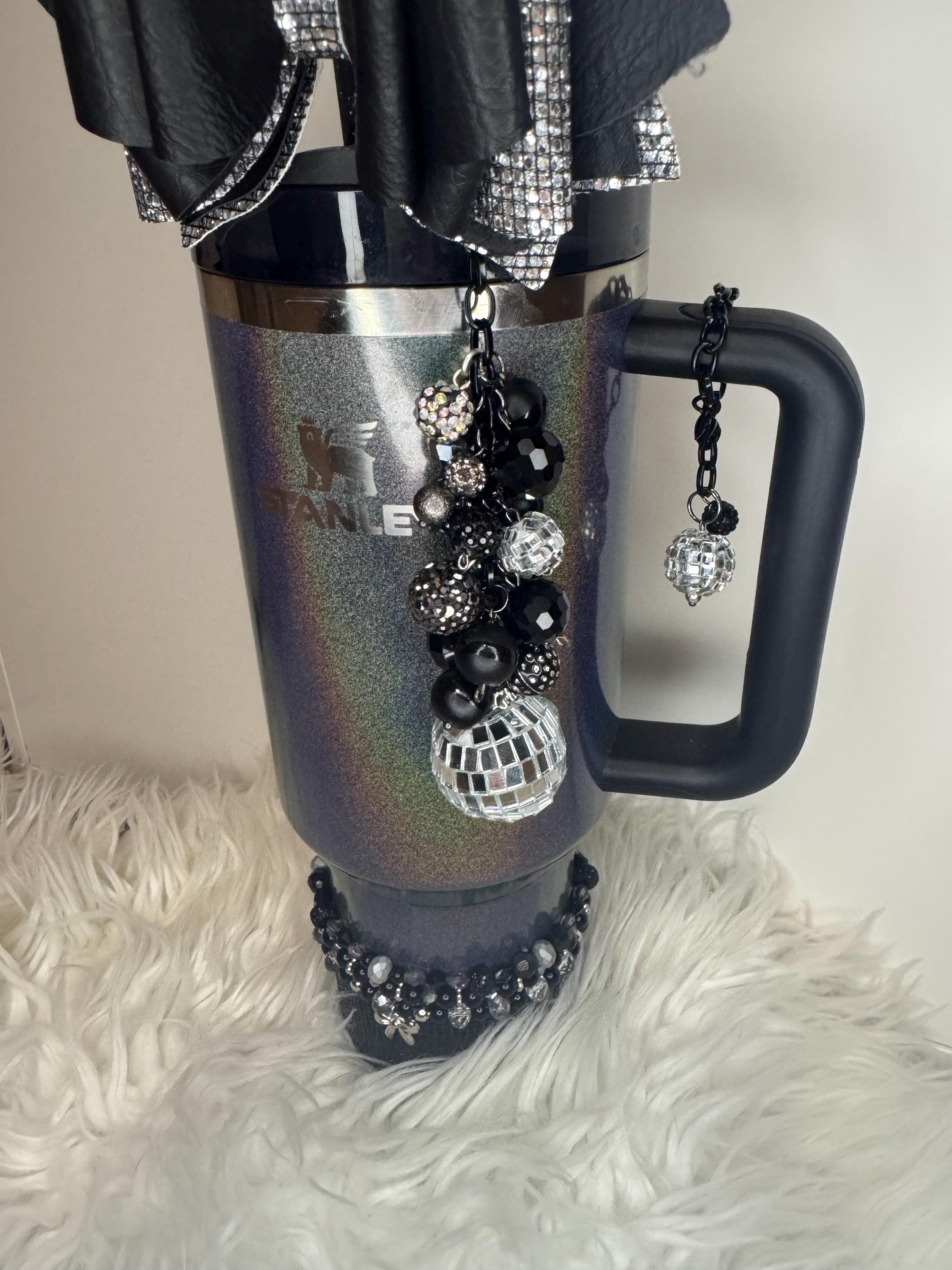 Midnight Glitz Stanley Glitzy Straw Bauble - Etsy