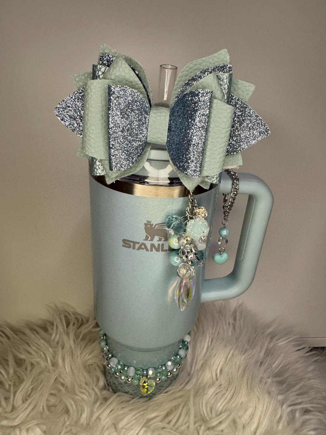 Blueberry Milk Stanley Bow Straw Topper - Etsy