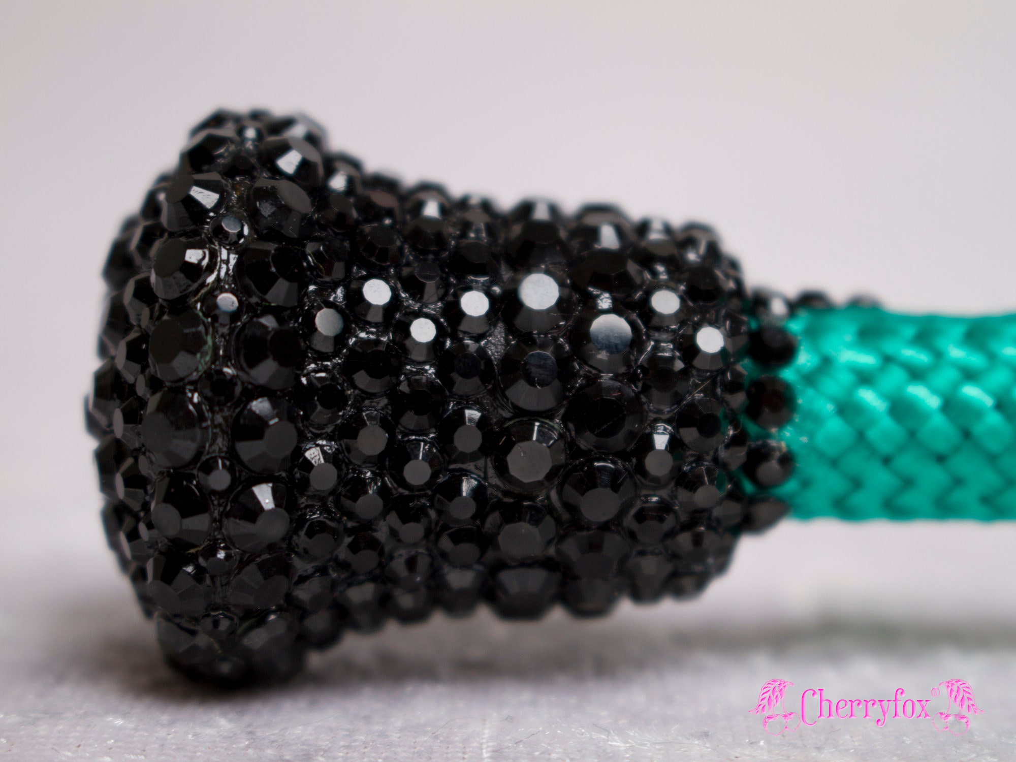 Handle-less Riding Crop Rubber Keeper Crystal Black Green | Etsy