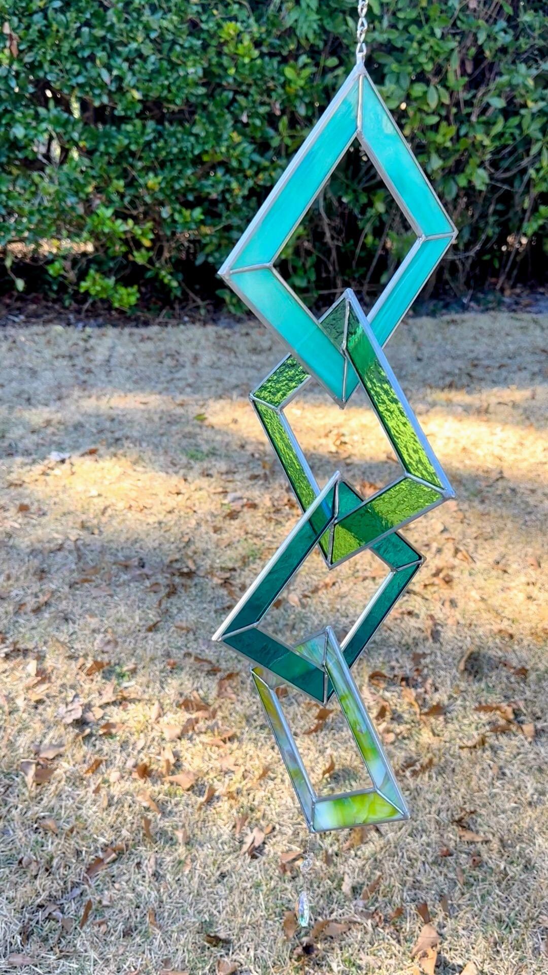 Custom Made to Order Stained Glass Sun Catcher, Garden Art, Stained ...