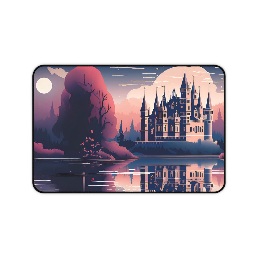 Enchanted Castle Desk Mat - Fantasy Office Decor, Mouse Pad for Gamers ...