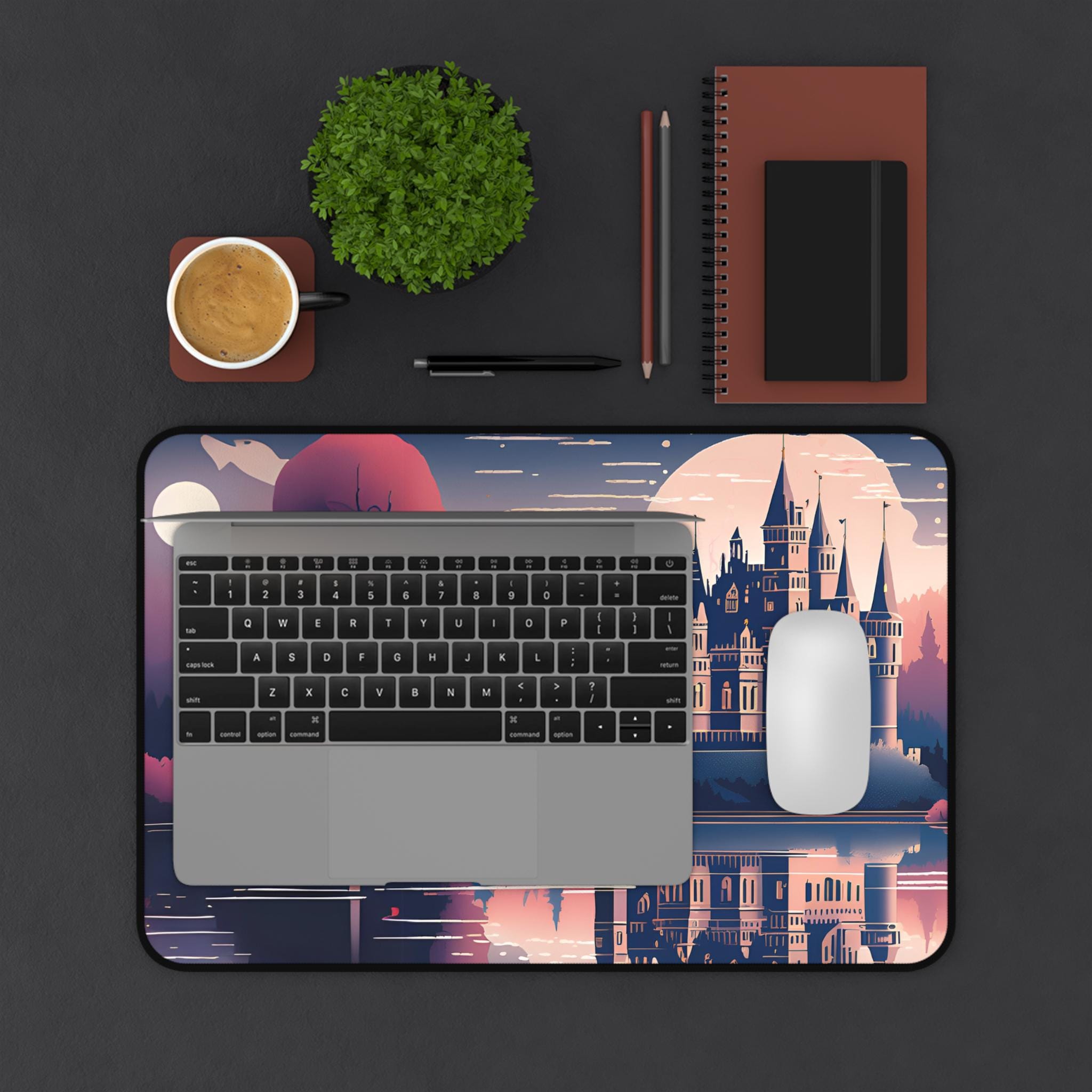 Enchanted Castle Desk Mat - Fantasy Office Decor, Mouse Pad for Gamers ...