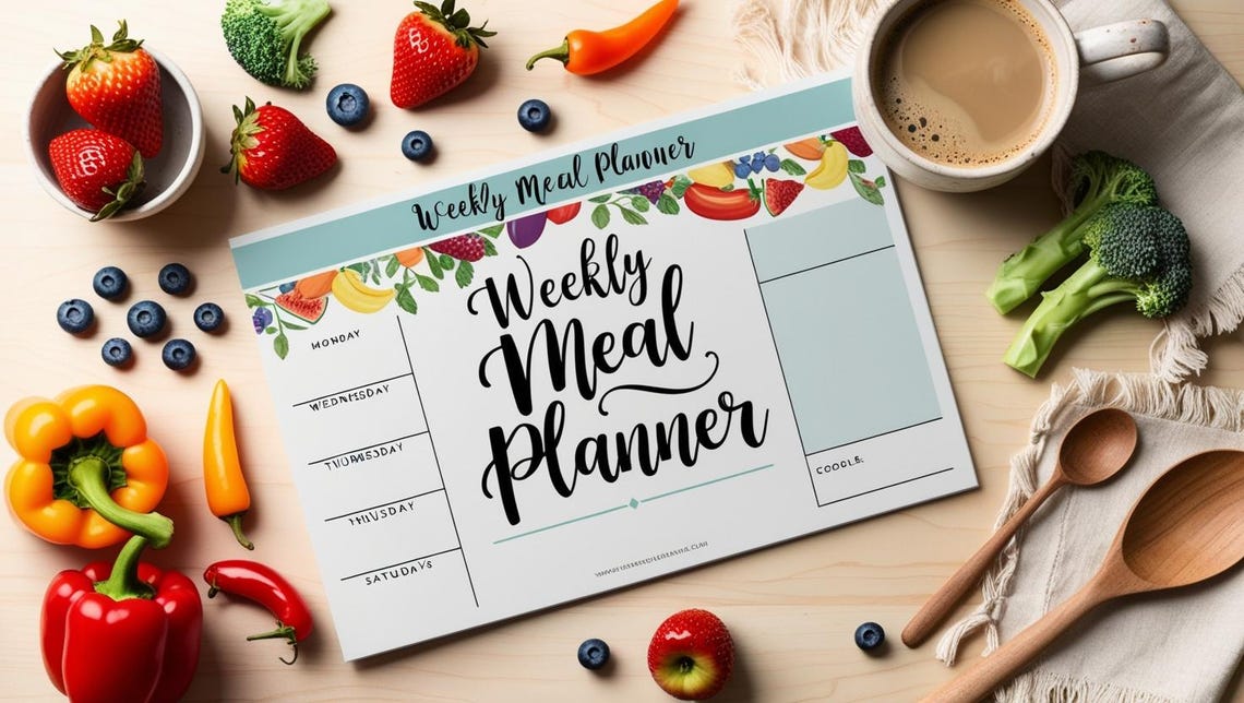 Printable Weekly Meal Planner With Grocery List | Minimalist Food ...