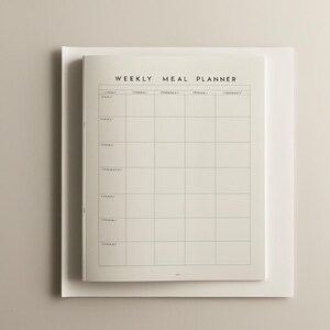 Weekly Menu Planner | Meal Plan Template | Grocery List | Kitchen ...