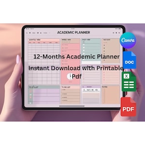 Onenote Academic Planner Template | Digital Student Organizer | College ...