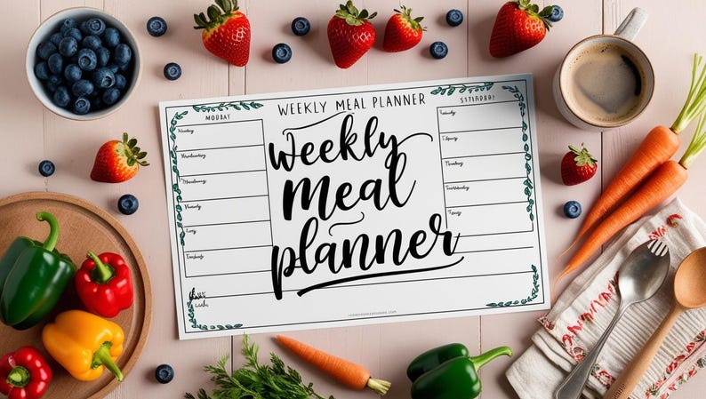 Printable Weekly Meal Planner With Grocery List | Minimalist Food ...