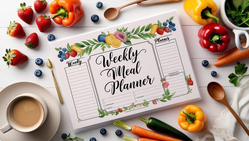 Printable Weekly Meal Planner With Grocery List | Minimalist Food ...