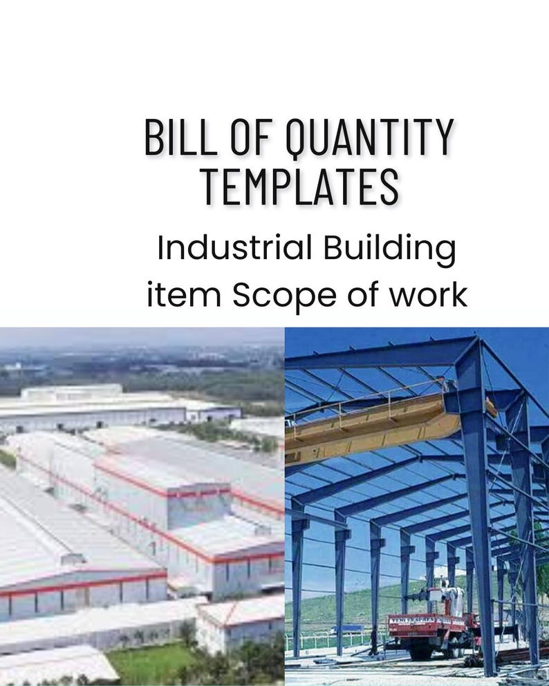Bill of Quantities Template for Industrial Building Construction ...