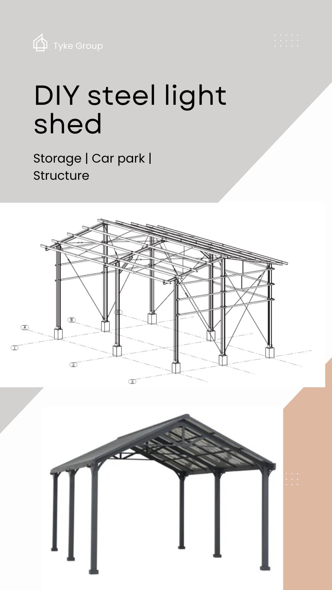 How to Build Steel Simple DIY Shed (drawing Guide) - Etsy