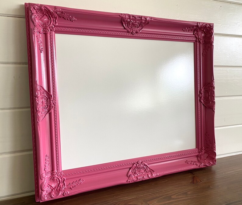 DRY ERASE BOARD Magnetic Whiteboard Pink White Girls Room | Etsy