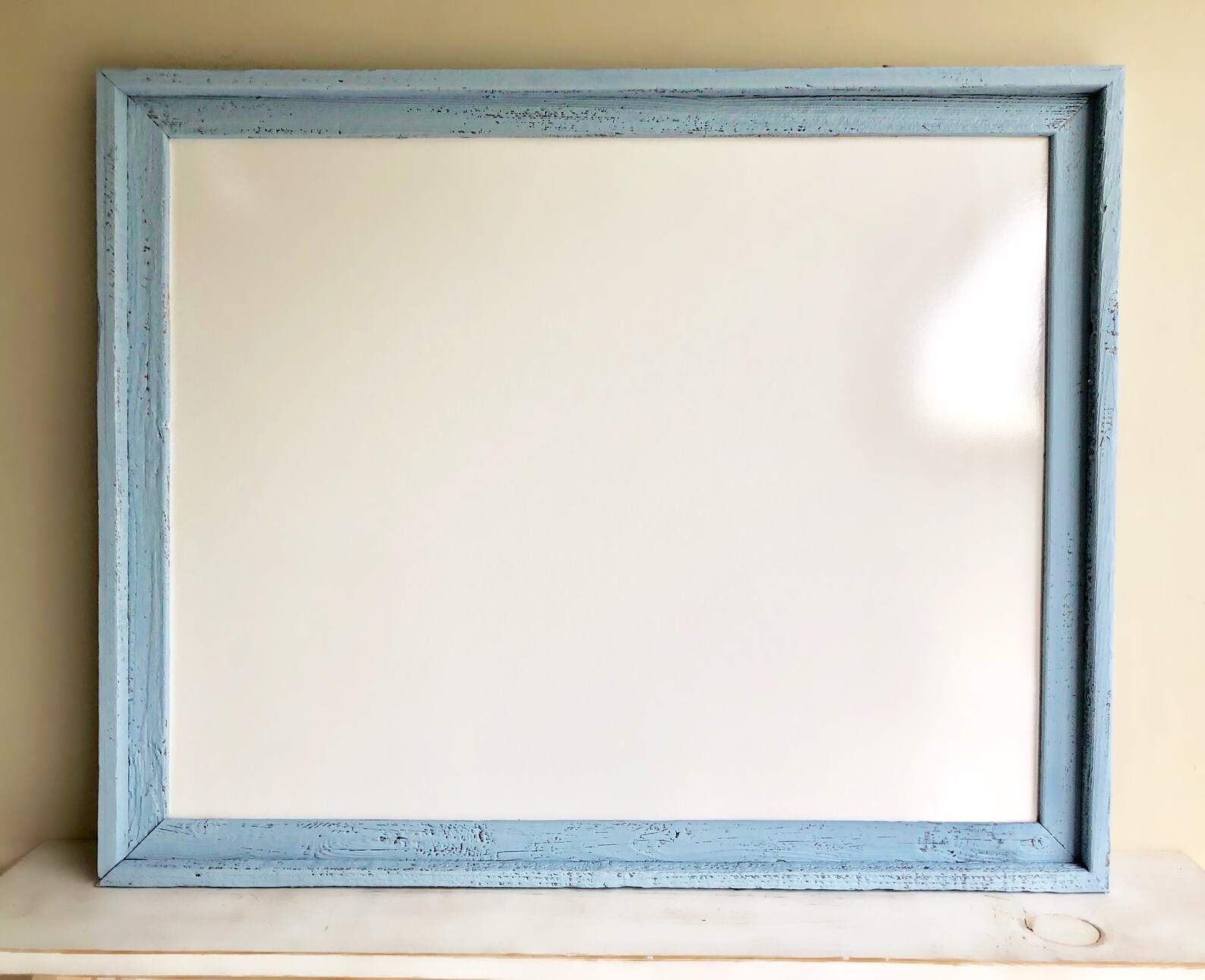 Rustic Blue Magnetic DRY ERASE BOARD Whiteboard Home Office | Etsy