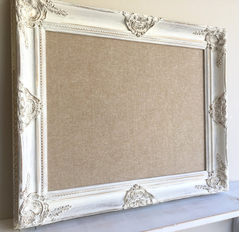 Fabric Memo Board Gallery Wall Linen Board Tan White Etsy