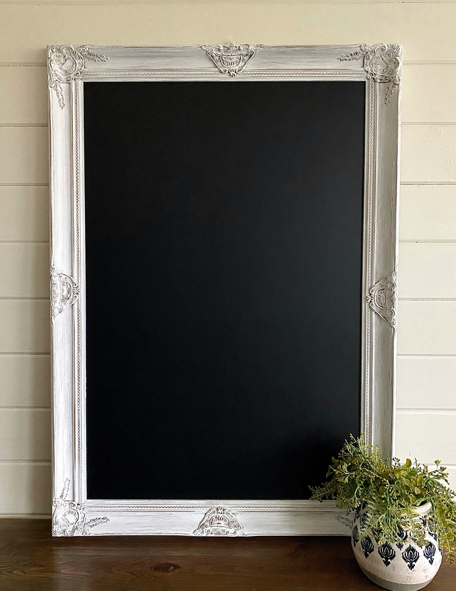 Farmhouse CHALKBOARD White Magnetic Chalkboard Vision Board | Etsy