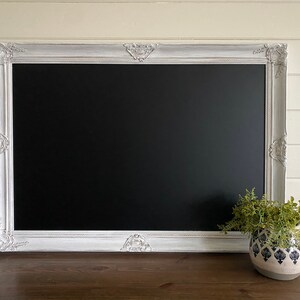 Farmhouse CHALKBOARD White Magnetic Chalkboard Vision Board | Etsy