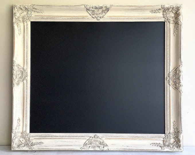 FRENCH COUNTRY DECOR Framed Chalkboard Magnetic Chalkboard Wedding Sign ...