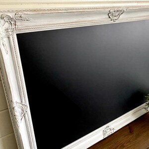 Farmhouse CHALKBOARD White Magnetic Chalkboard Vision Board | Etsy