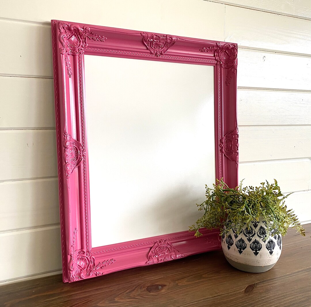 DRY ERASE BOARD Magnetic Whiteboard Pink White Girls Room Decor Unique ...