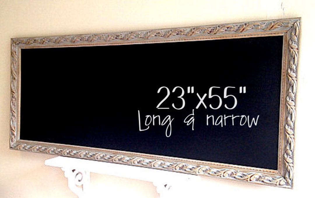 Narrow KITCHEN CHALKBOARD Long Rectangle Chalk Board Reclaimed Wood ...