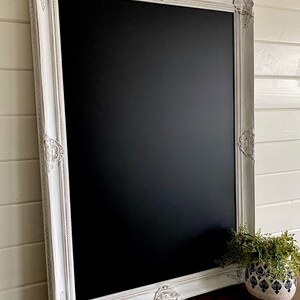 Farmhouse CHALKBOARD White Magnetic Chalkboard Vision Board | Etsy