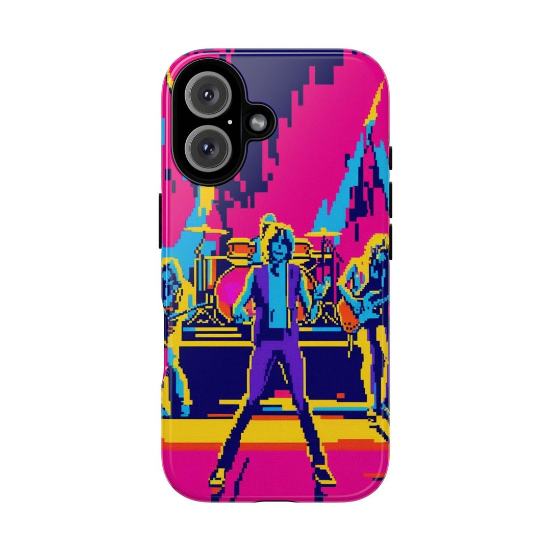 8bit Rock Band Tough Cases for iPhone 16/16 Pro/16 Promax, Phone Covers ...