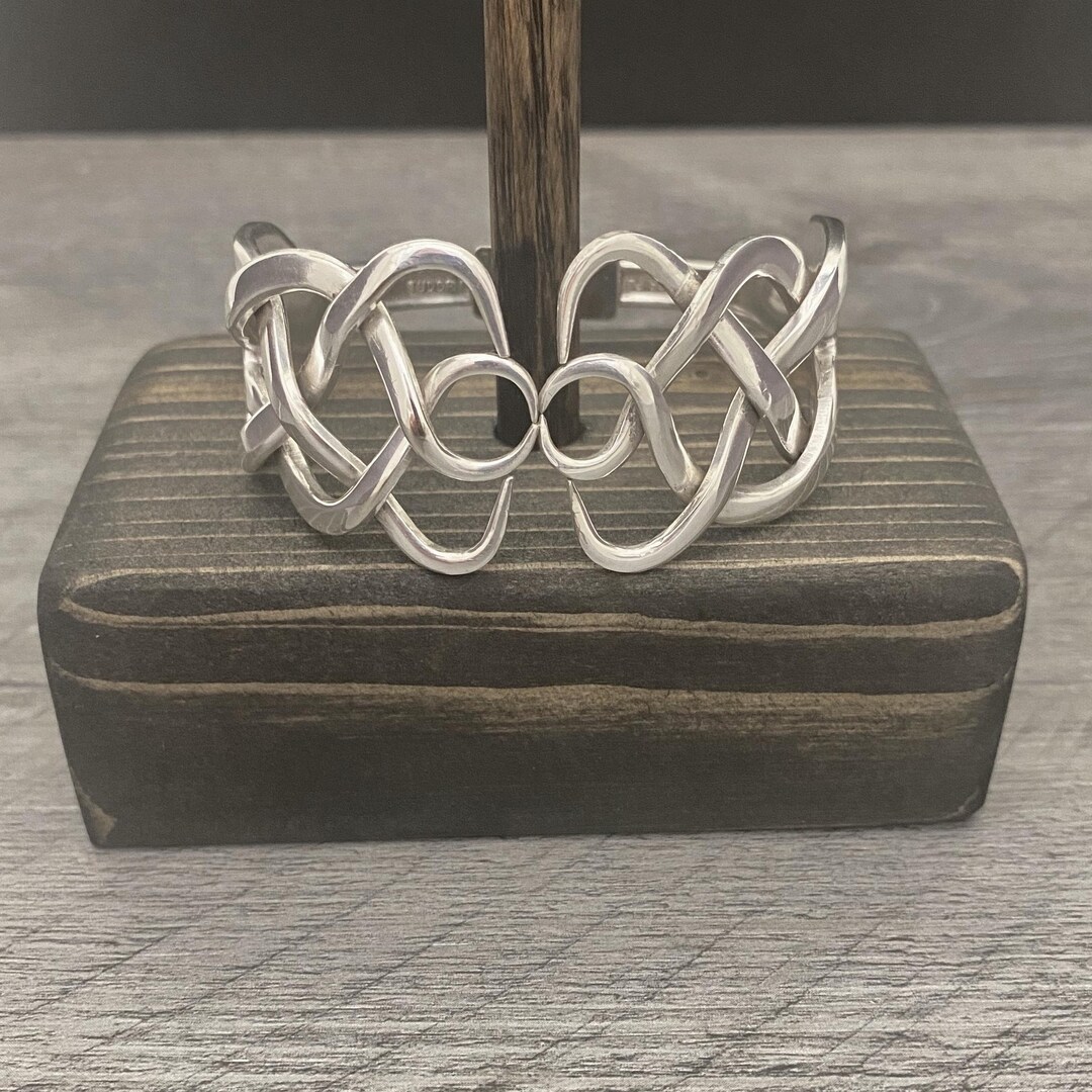 Celtic Weave Recycled Silver Double Fork Silverware Bracelet - Etsy