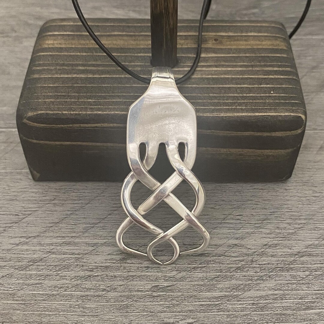 Silver Celtic Weave Silverware Necklace Made From Recycled Flatware - Etsy