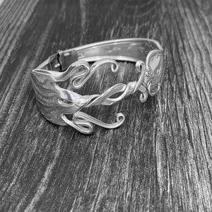 Fork Bracelet, 'twisted Elegance' Premium Design, Recycled Statement Octopus Silver Bangle - Etsy