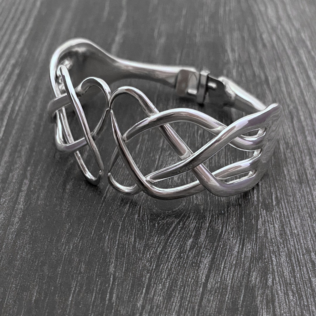 Double Celtic Knot Fork Bracelet, Vintage Recycled Flatware Jewelry ...