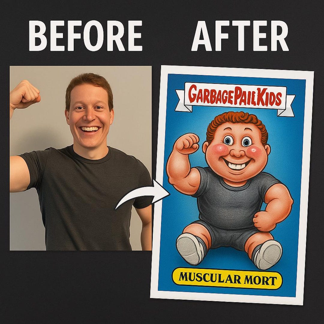 Custom Garbage Pail Kid Portrait, Funny Retro GPK Art (digital) - Etsy