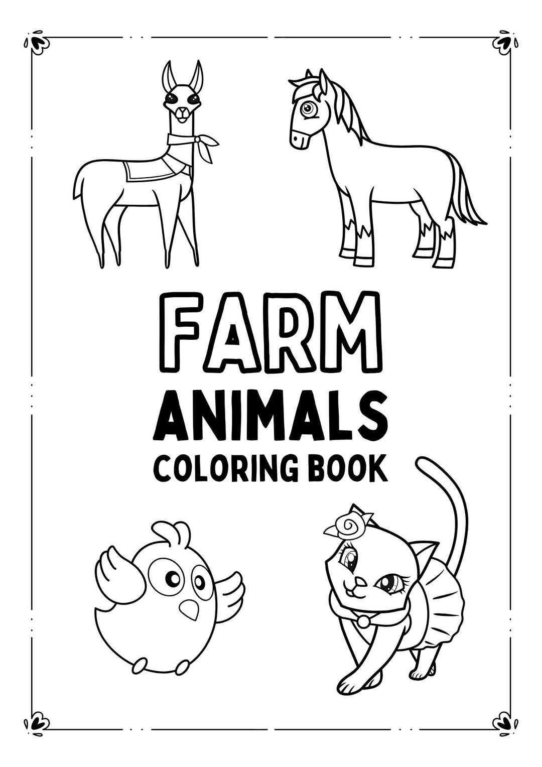 Kids Animal Coloring Book Bundle – Farm, Bugs, Dinosaurs, Land ...