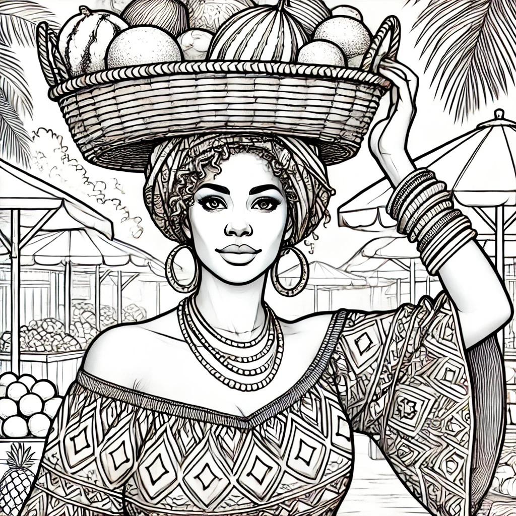 The Caribbean Collection: Printable Coloring Pages of Vibrant Culture ...
