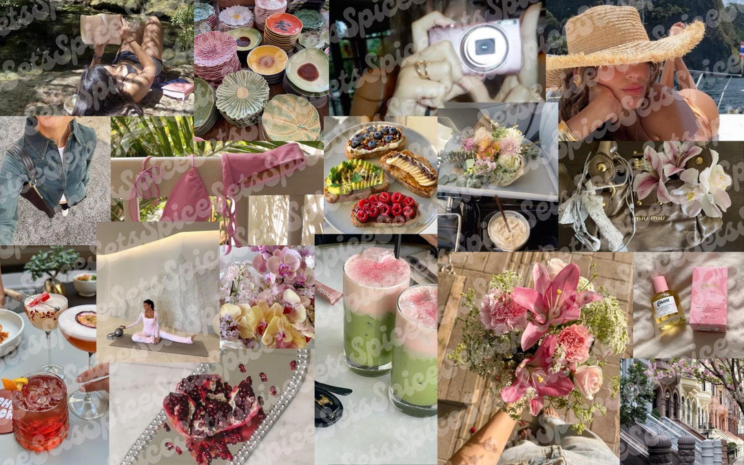 Spring Break Designer Lux Mood Board MacBook iPad Screensaver | Vision ...