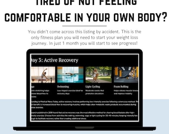 4-week Home Workout Plan: Fat Burn Fitness Ebook (PDF) - Etsy Canada