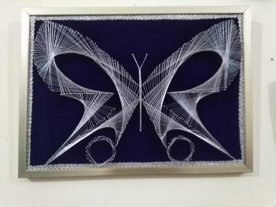 String Art PDF Butterfly Pattern | Instant Download | DIY Wall Art ...