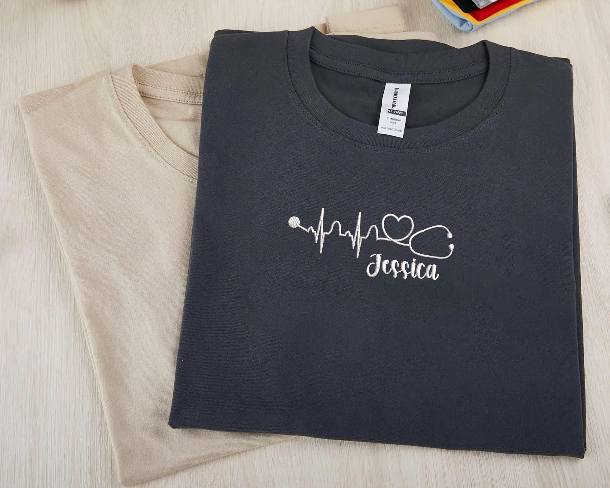 Nurse Heartbeat Stethoscope Embroidery Design (digital Download) - Etsy