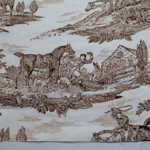 Brown & White Vintage Toile Sheet Cut 19"x22" - Etsy